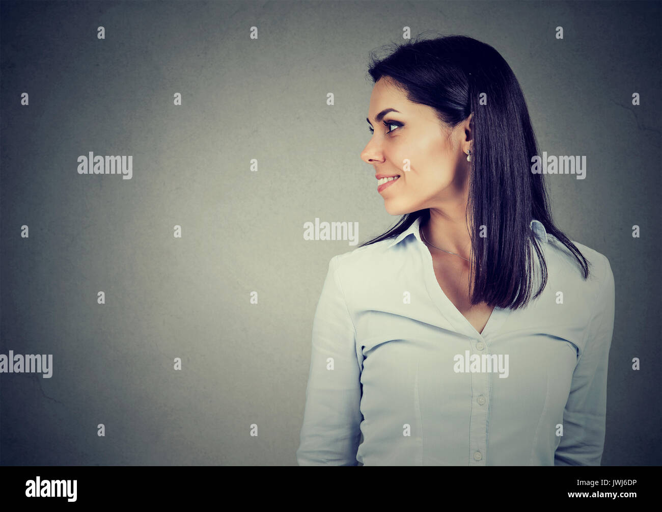Side profile woman face hi-res stock photography and images - Alamy