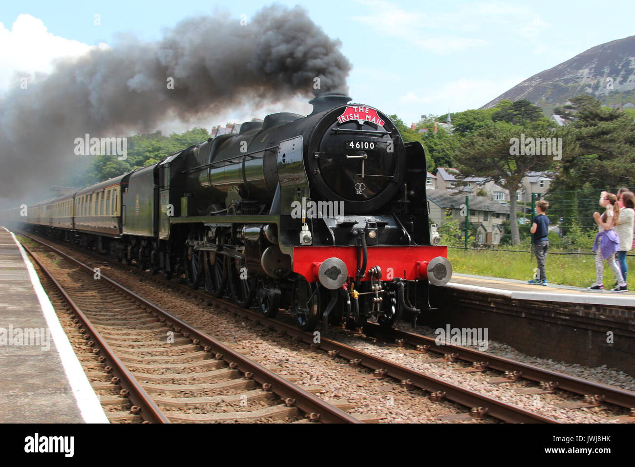 Steam train the flying Scotsman and the Royal scot in Llandudno North ...