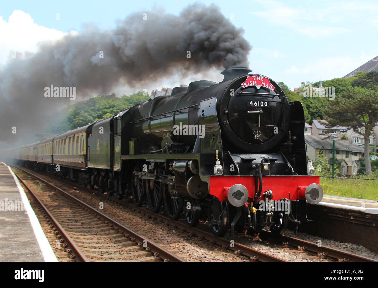 Steam train the flying Scotsman and the Royal scot in Llandudno North ...