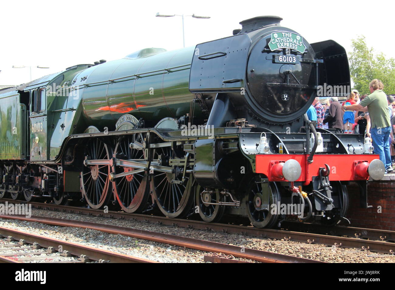 Steam train the flying Scotsman and the Royal scot in Llandudno North ...