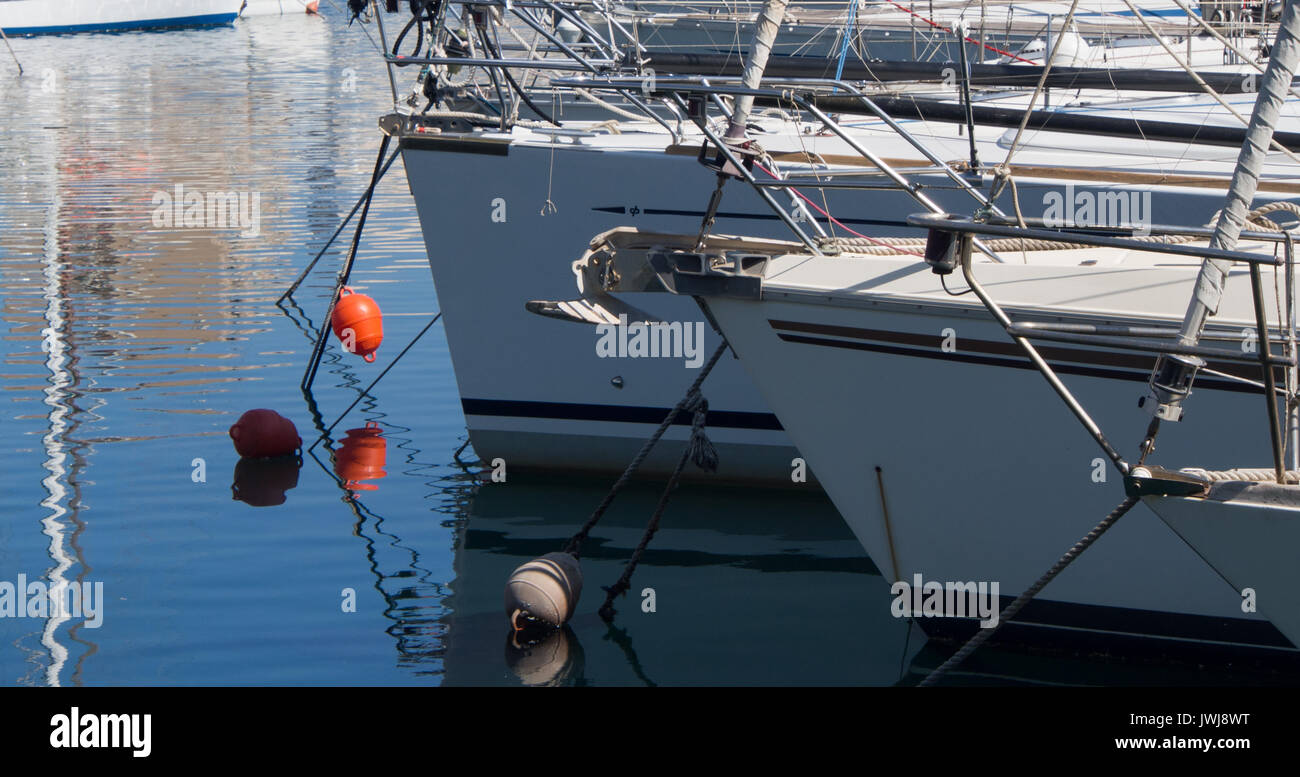 Fore of two sailboats Stock Photo - Alamy