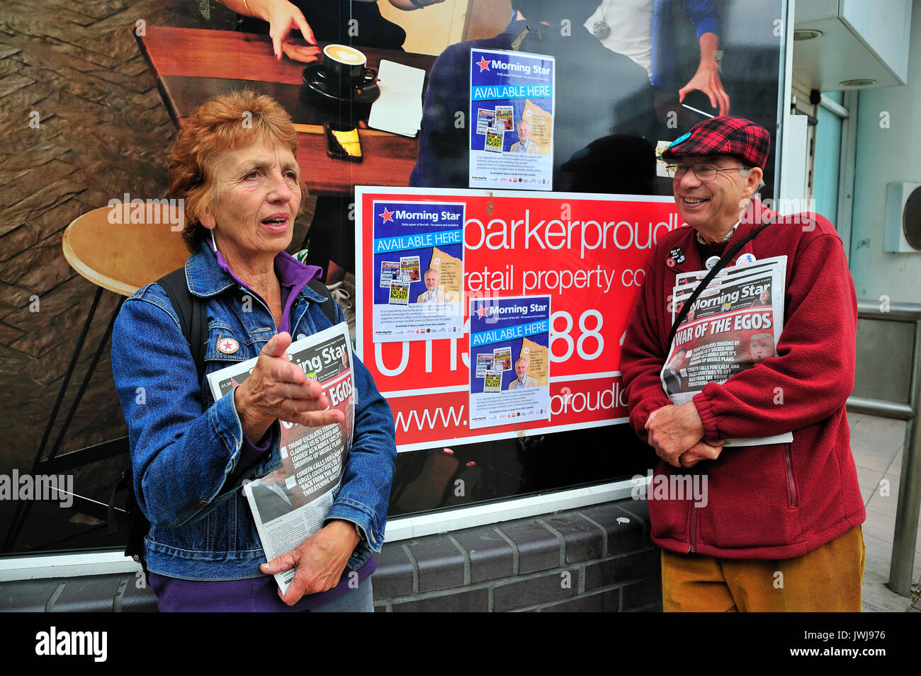 Left Wing Political Activists Sheffield City Centre Yorkshire England ...