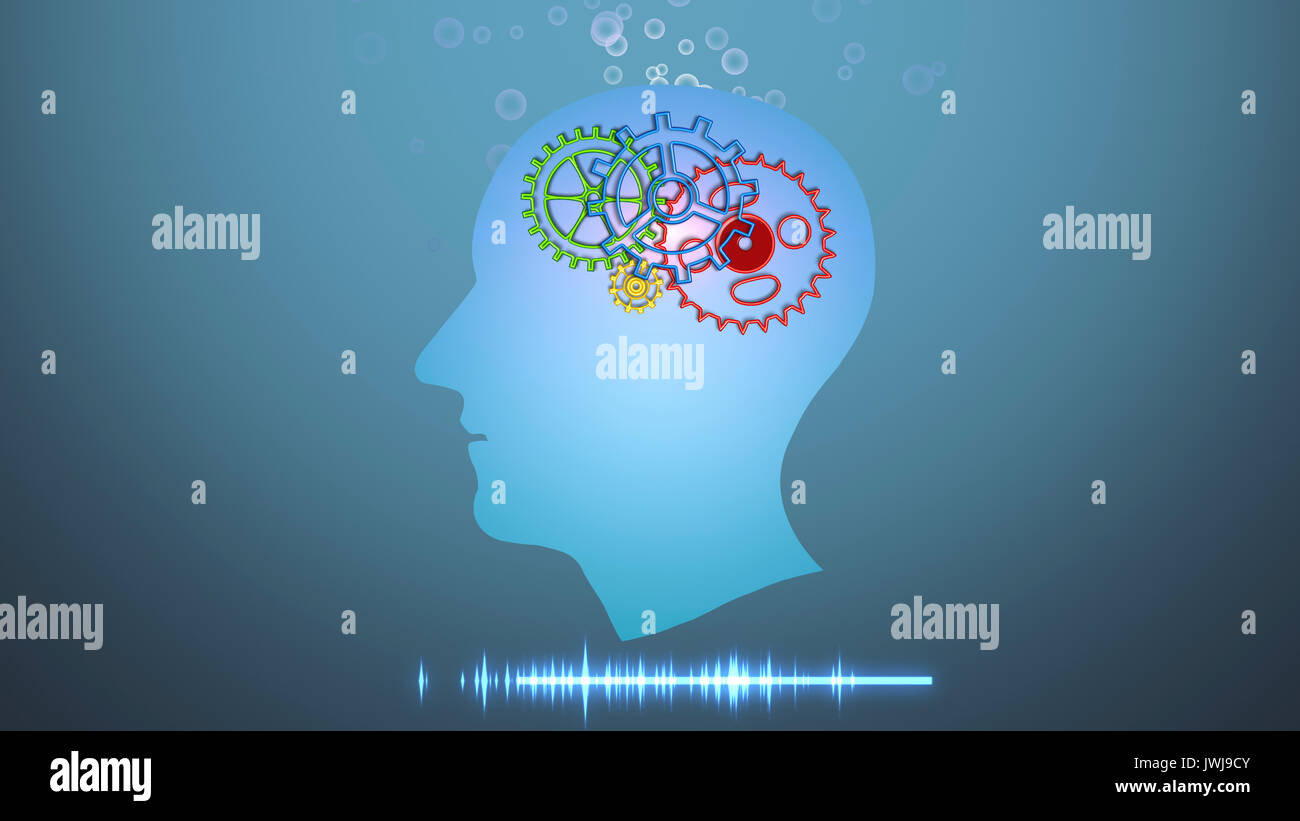 Brain works, Artificial intelligence (AI) and High Tech Concept. Human ...