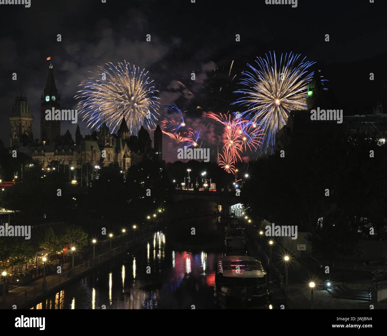 Ottawa Canada Fireworks Display Stock Photo - Alamy