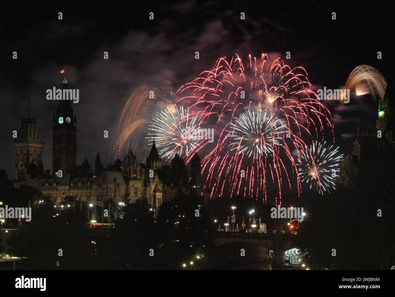 Parliament hill fireworks hi-res stock photography and images - Alamy