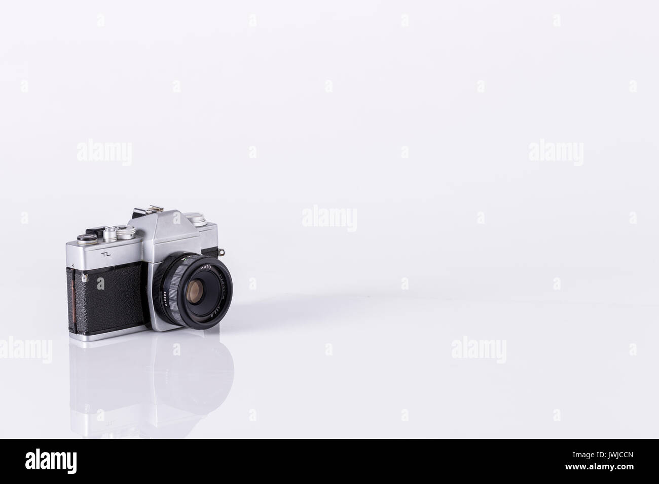 Old camera, negative space Stock Photo - Alamy