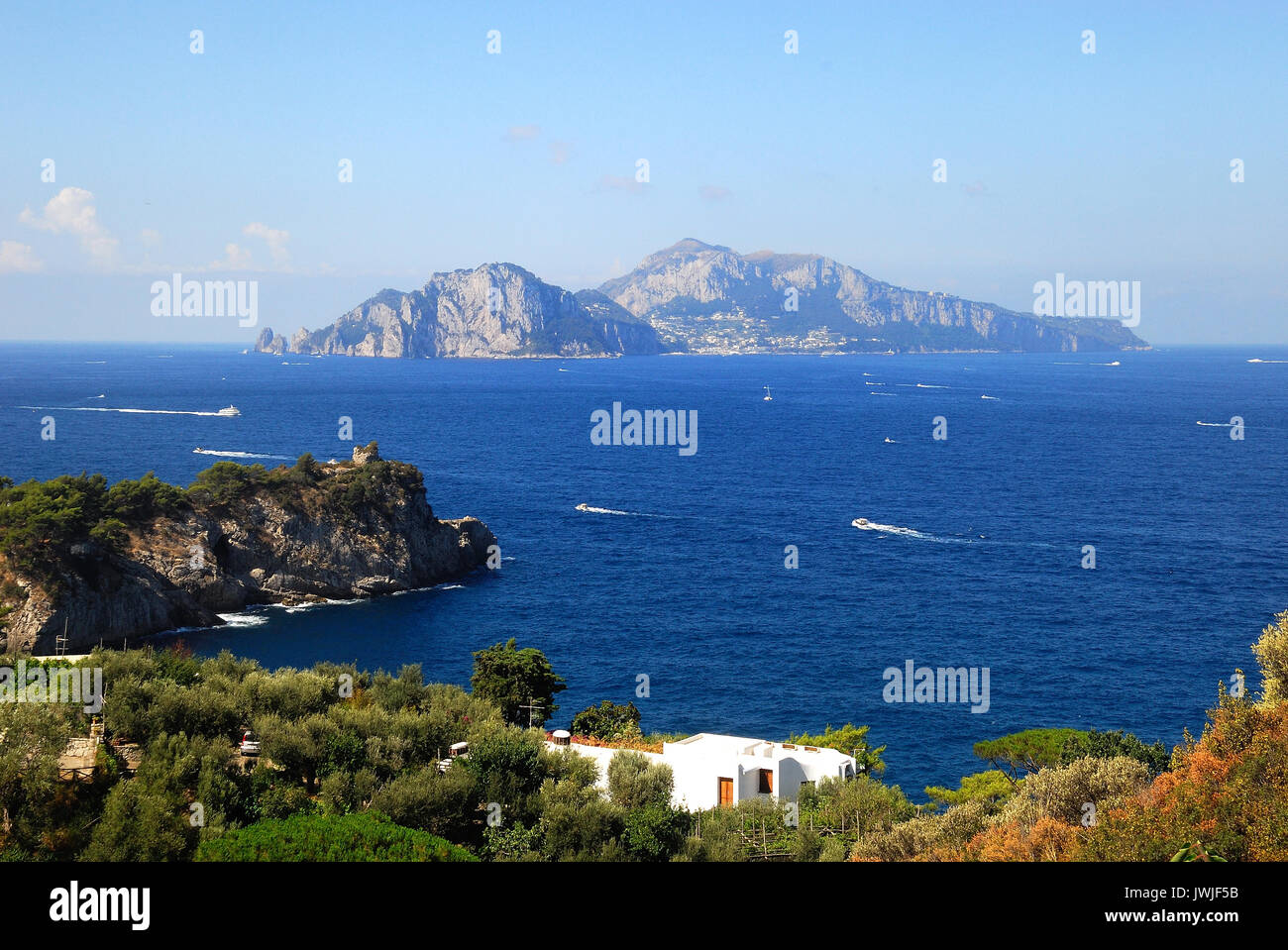 Campania, Italy. A view of Capri from Punta Campanella Stock Photo - Alamy