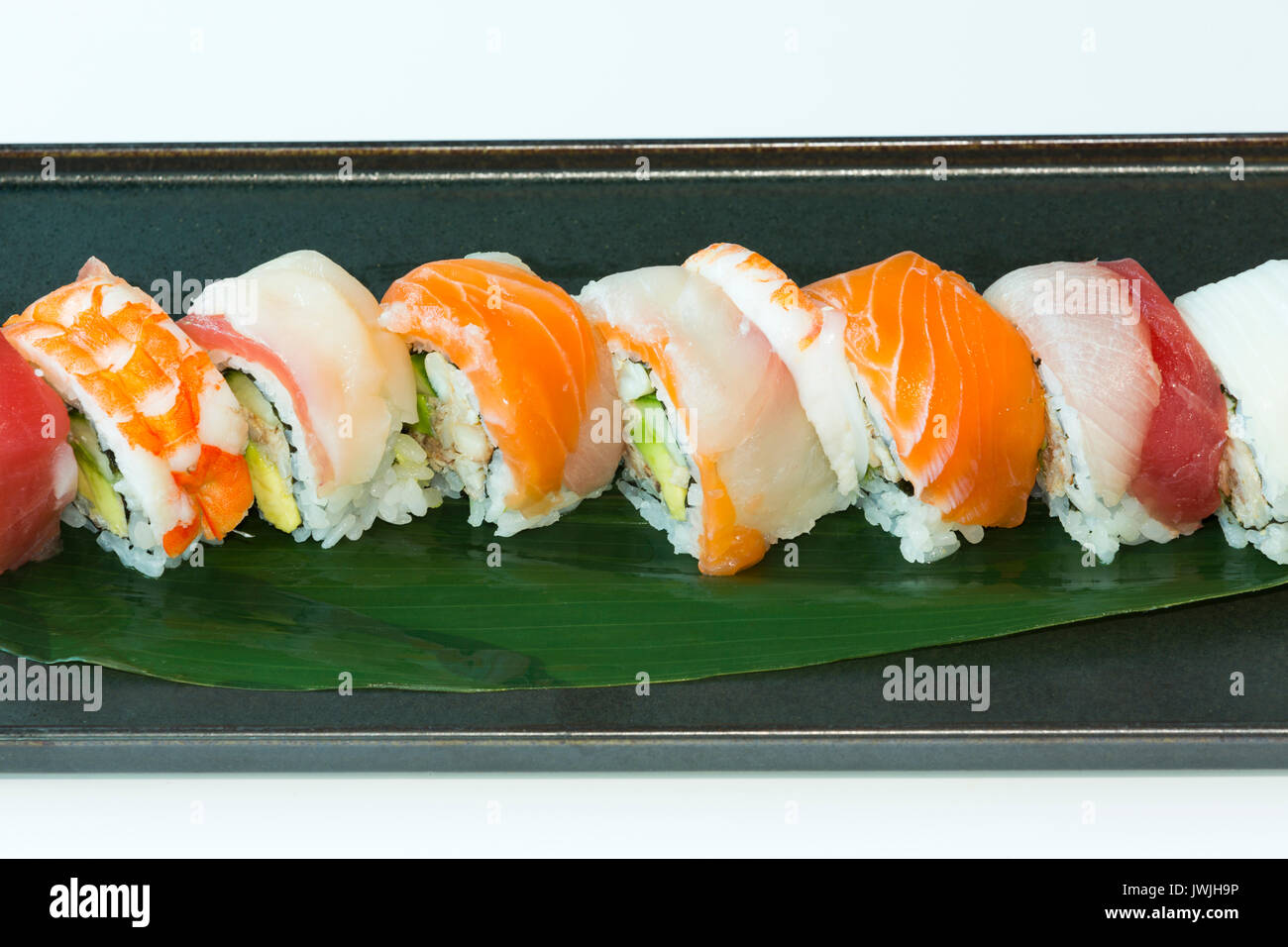 Sushi and sashimi roll Stock Photo - Alamy