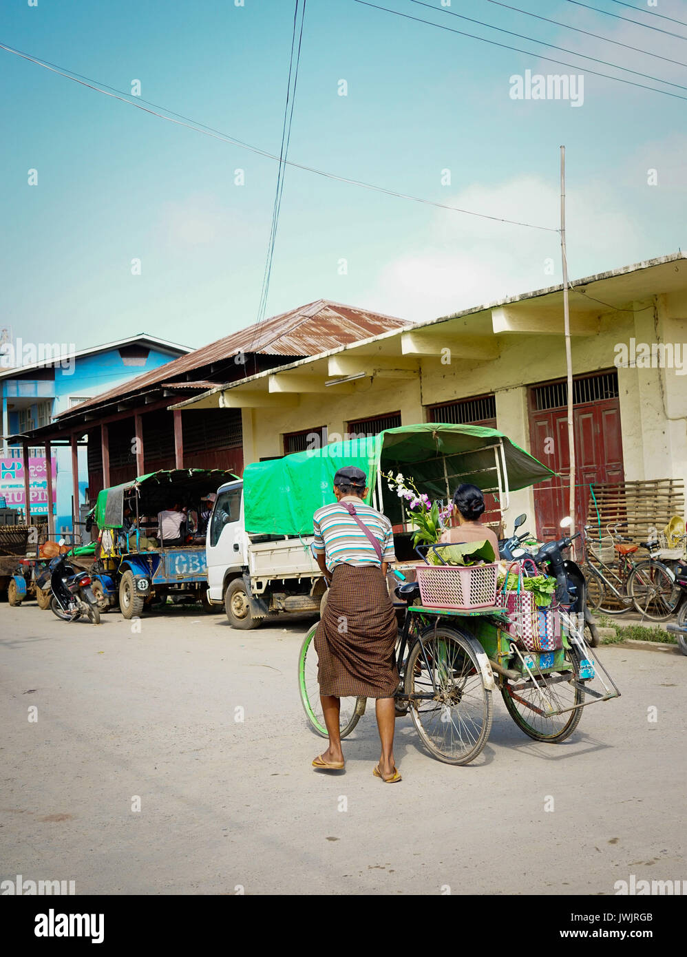 Modern yangon city street life hi-res stock photography and images - Alamy