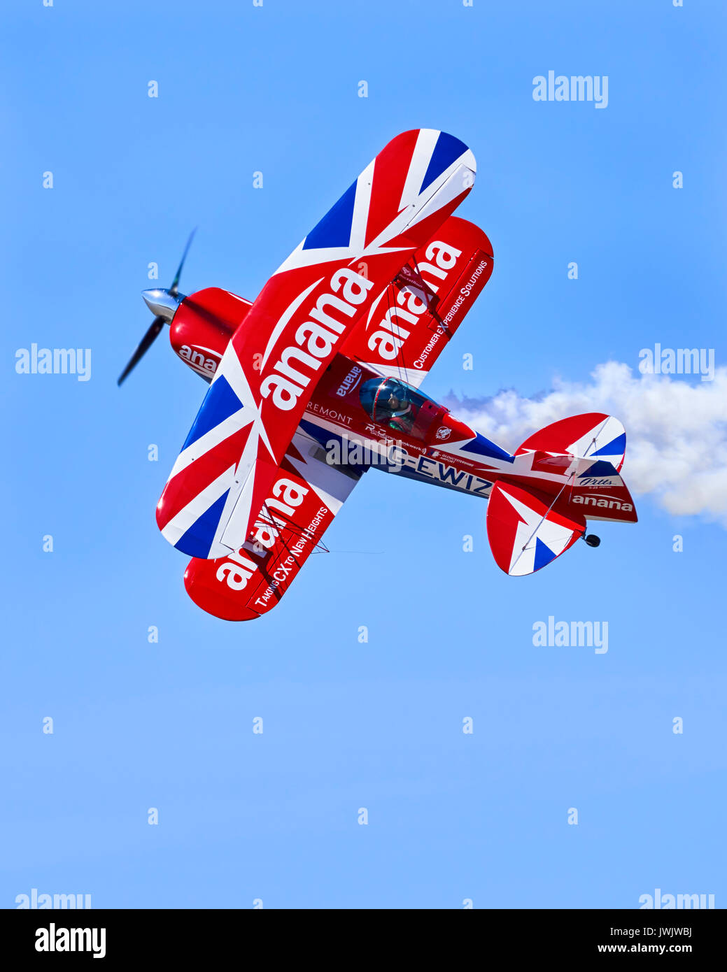 Rich Goodwin performs a high alpha knife edge pass in his Pitts Special ...