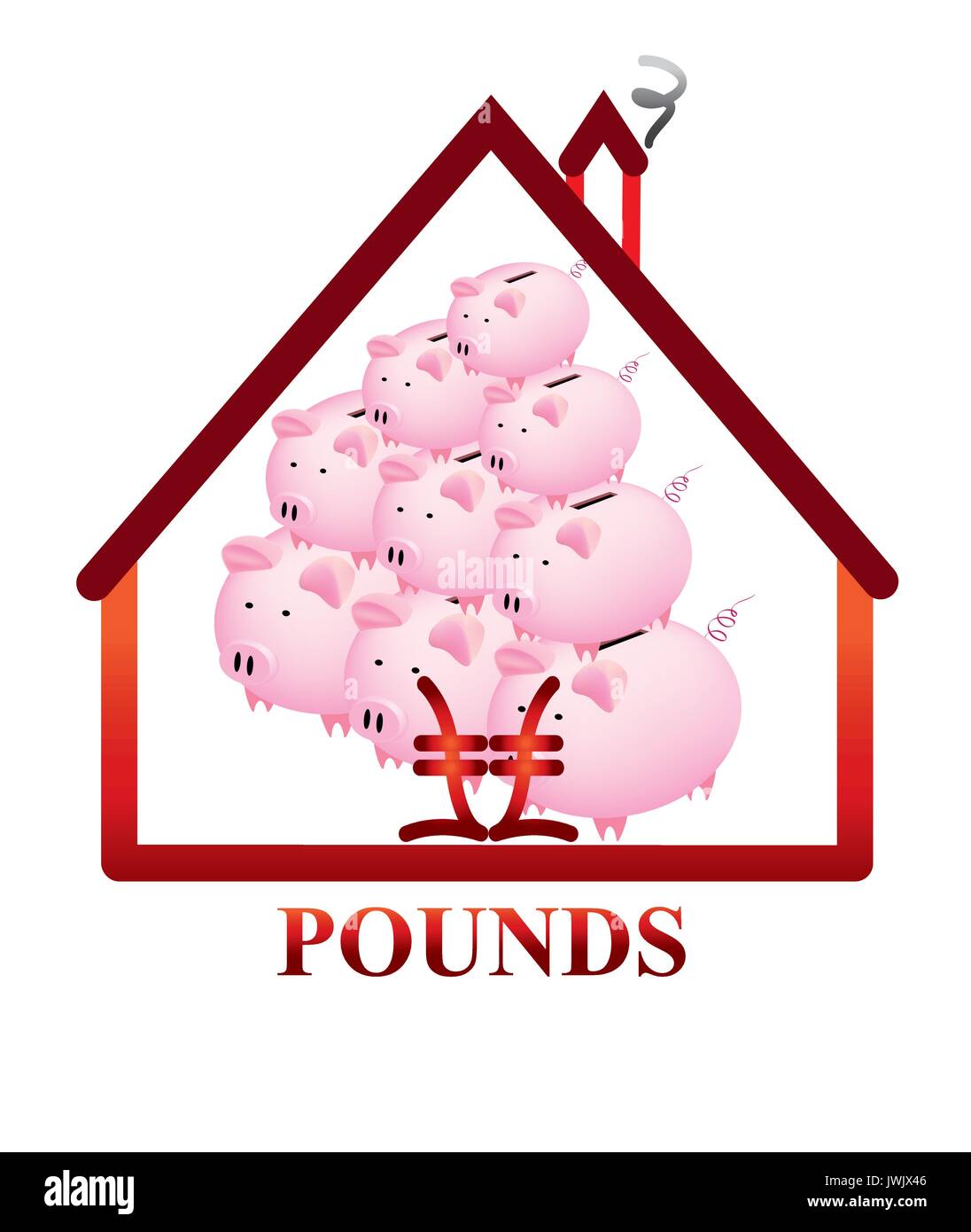 Saving money - piggy banks isolated Stock Vector Image & Art - Alamy