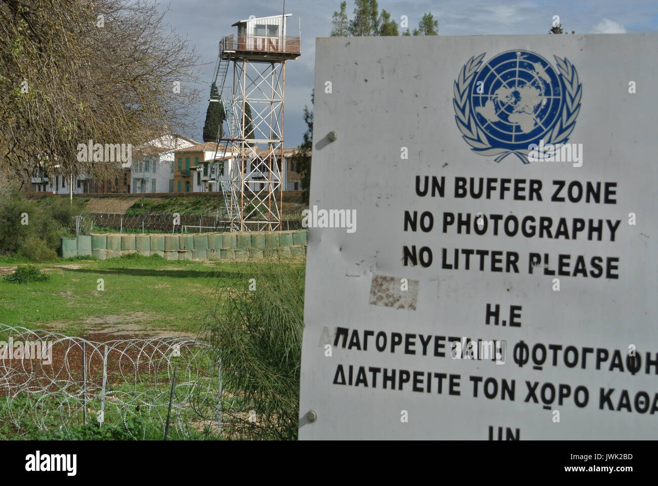 U n demarcation line cyprus hi-res stock photography and images - Alamy