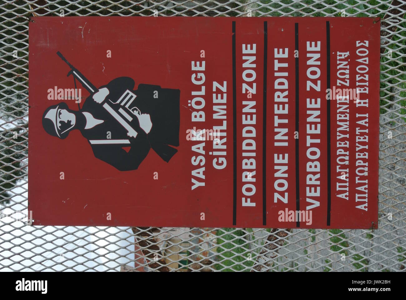 The demarcation line or Attila line controlled by the Turkish army in ...