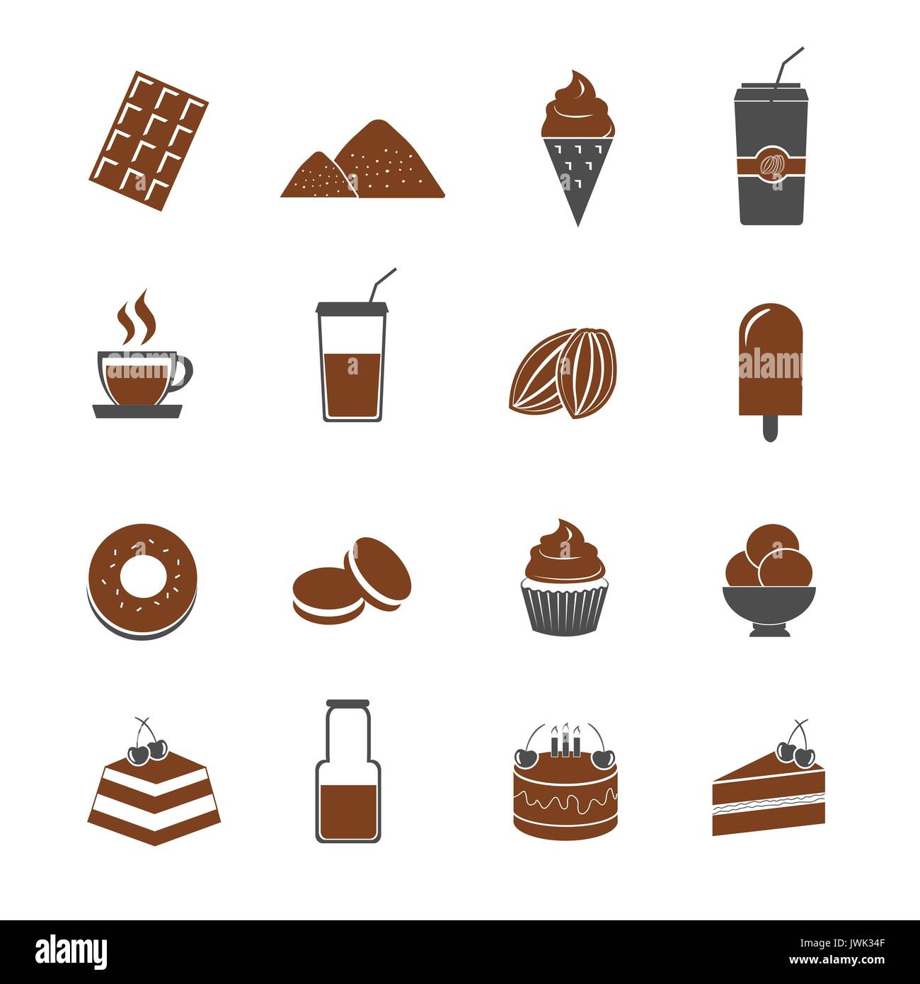 Set chocolate bar icon Cut Out Stock Images & Pictures - Alamy