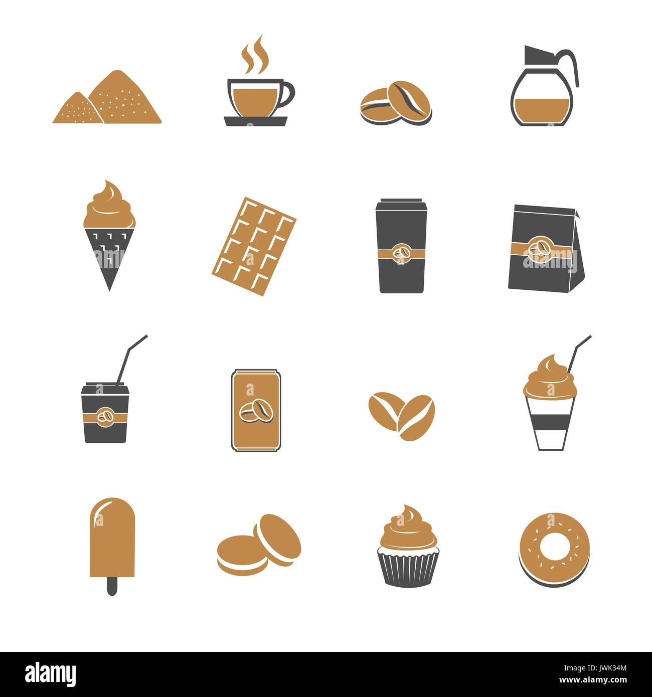coffee icons set vector Stock Photo - Alamy