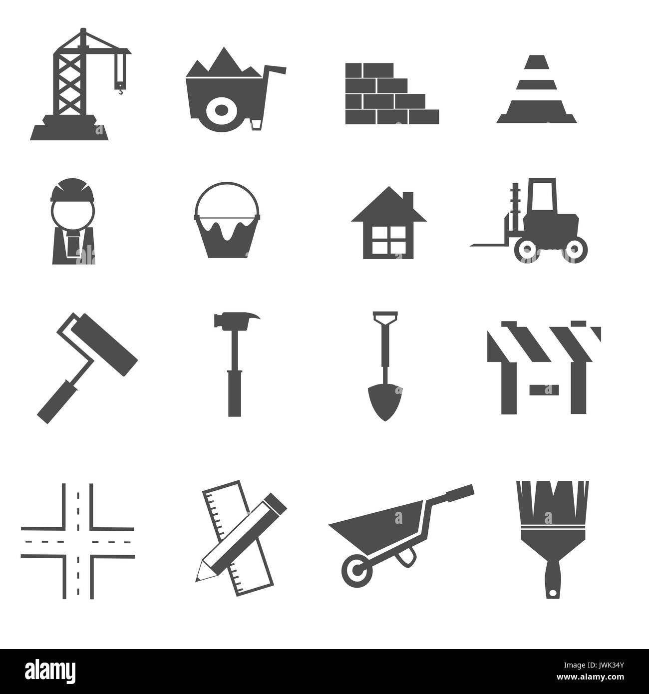 construction icons set vector Stock Photo - Alamy