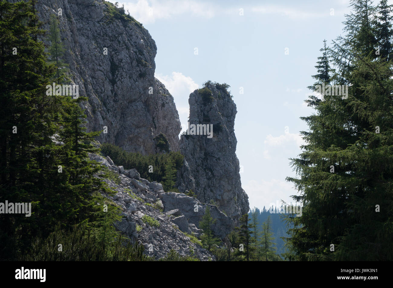 Rock formation in the Austrian Alps Stock Photo - Alamy