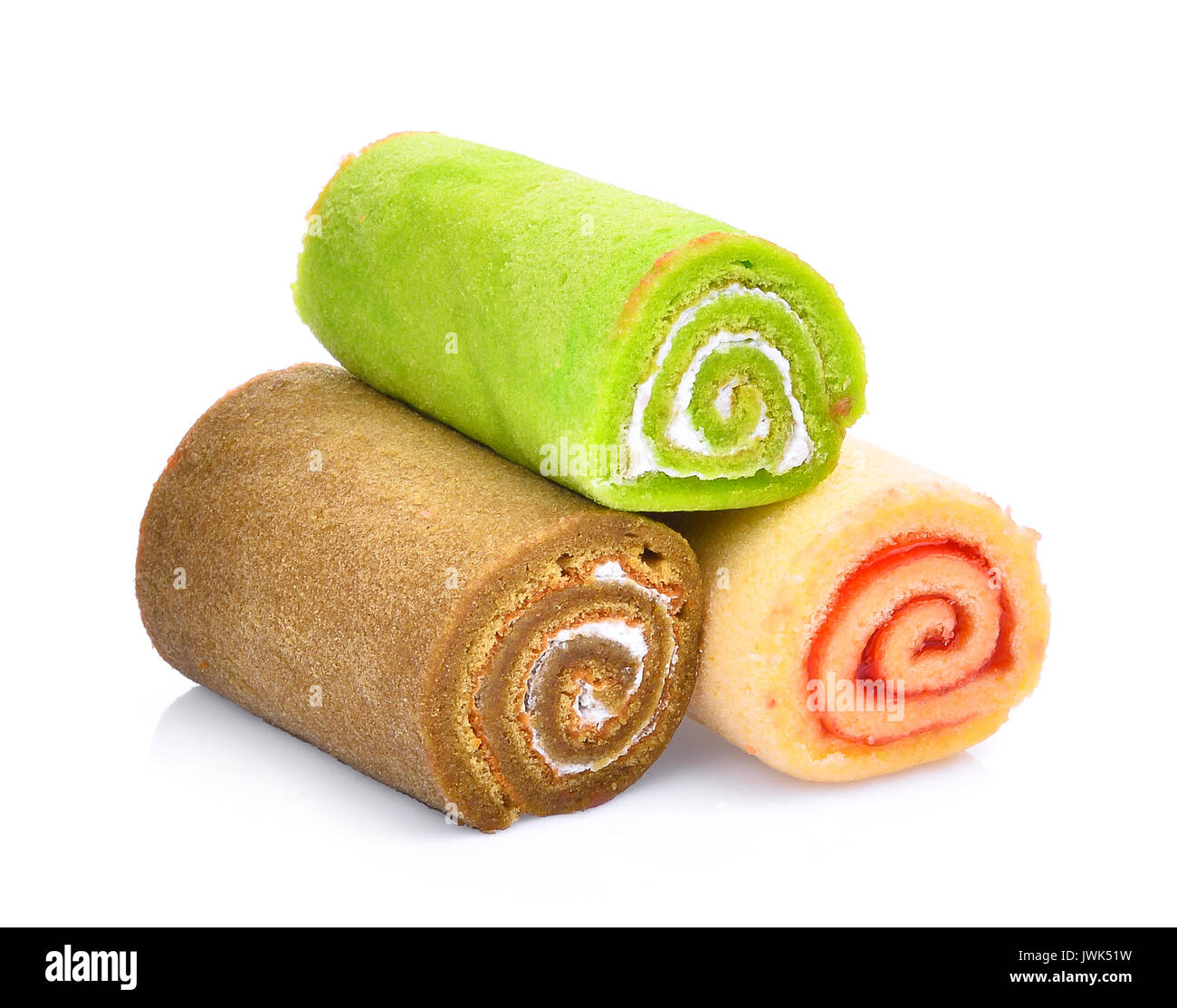 Jam roll mini isolated on white background Stock Photo - Alamy
