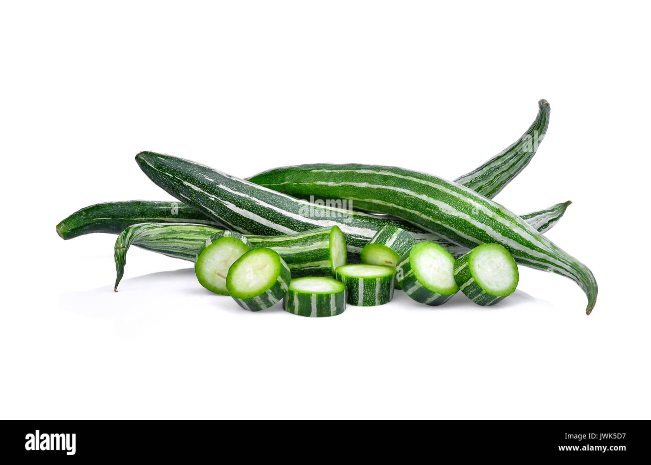 fresh snake gourd isolated on white background Stock Photo - Alamy