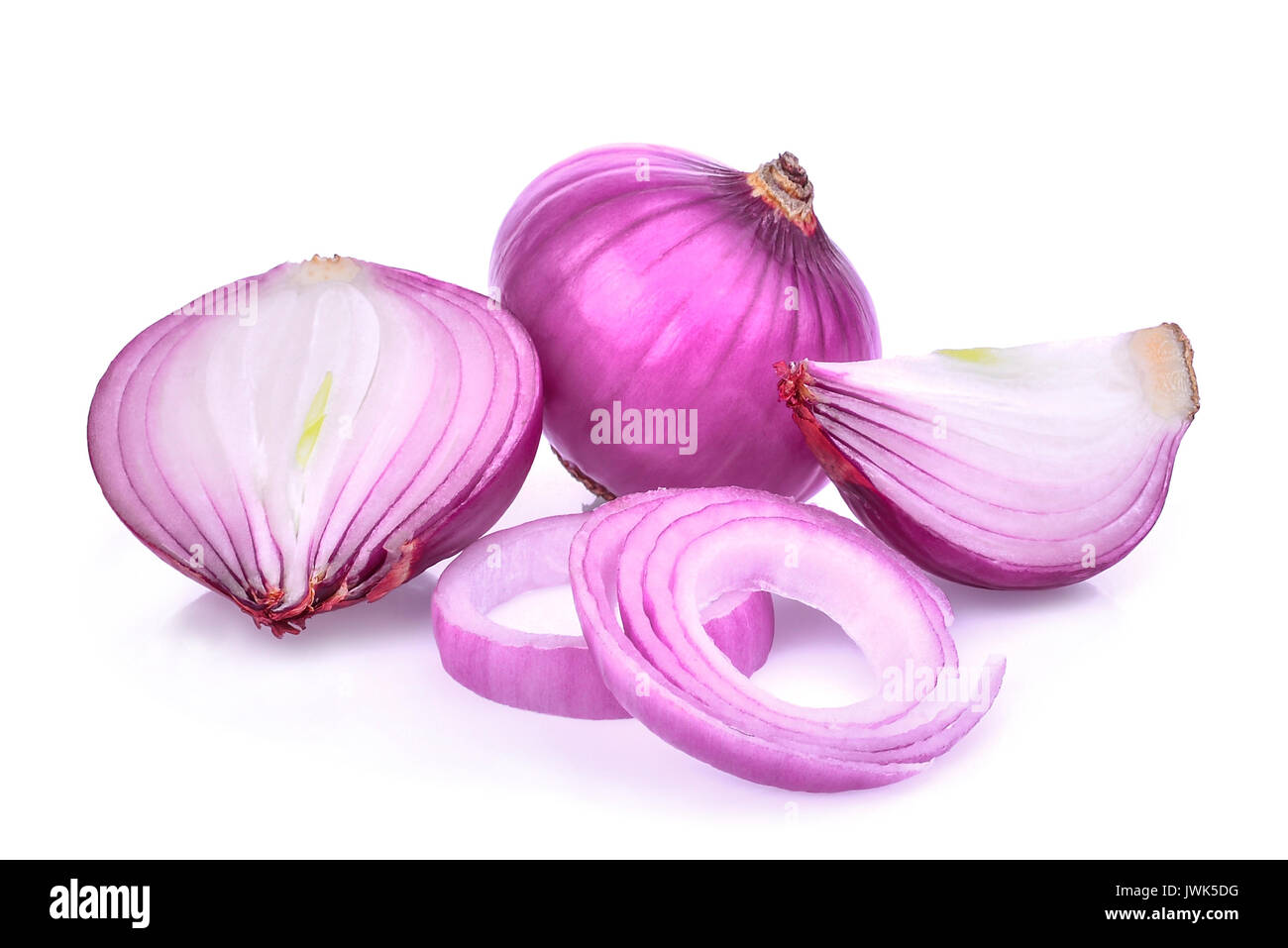 red onion slice isolated on white background Stock Photo - Alamy