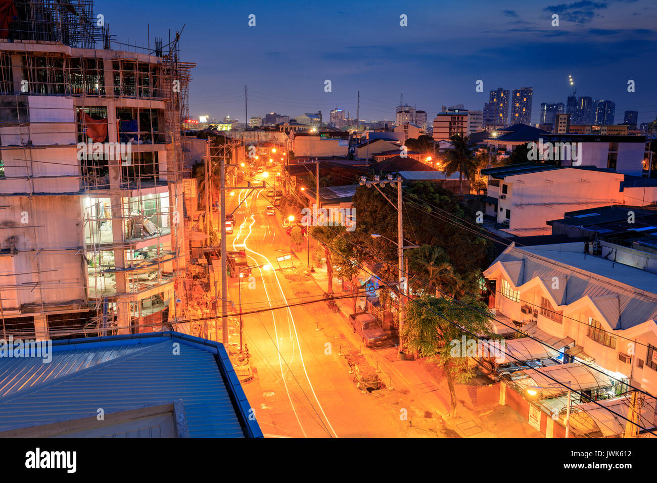 Manila skyline on Aug 12, 2017 in the Philippines - landmark Stock ...