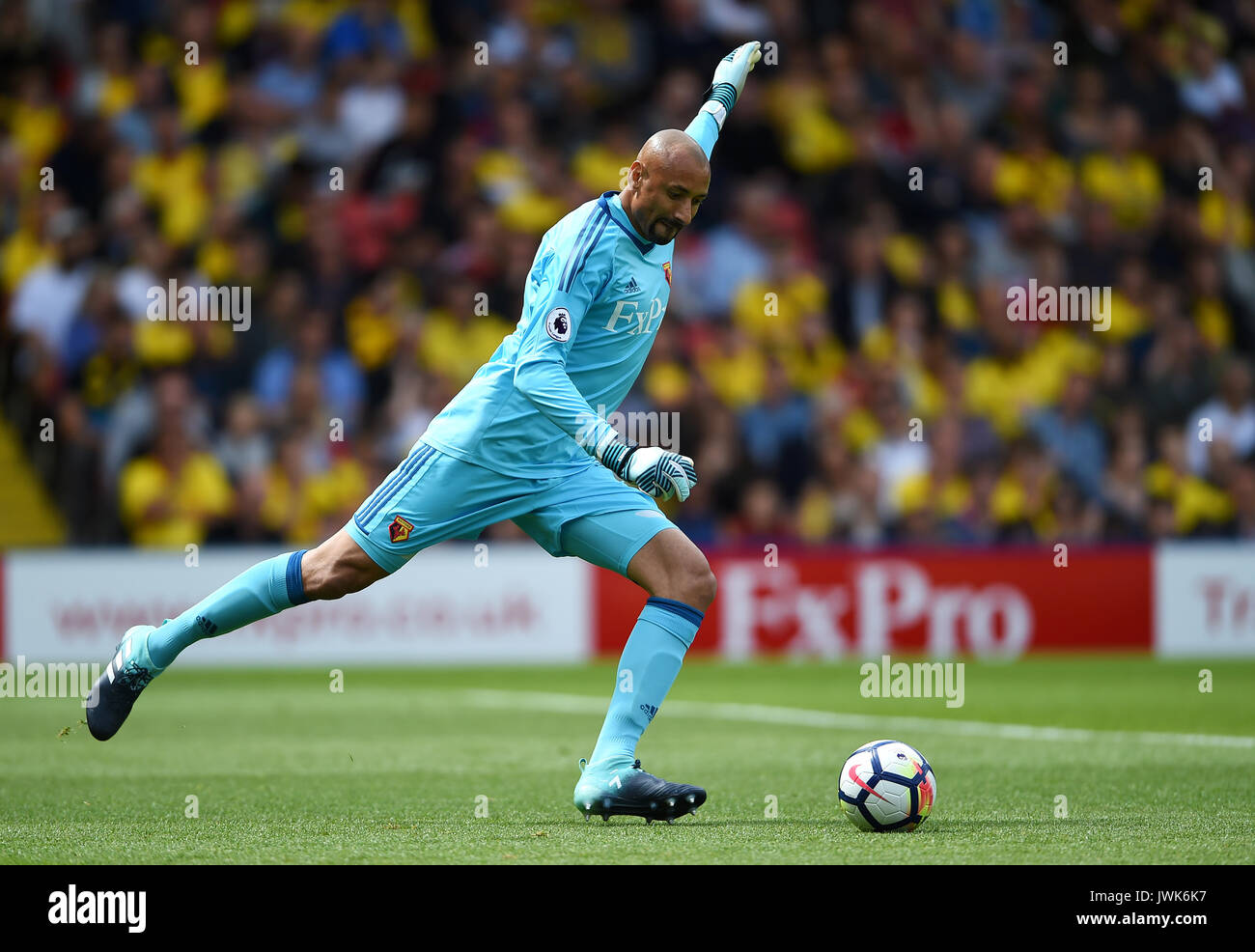Watford goalkeeper Heurelho Gomes during the Premier League match at ...