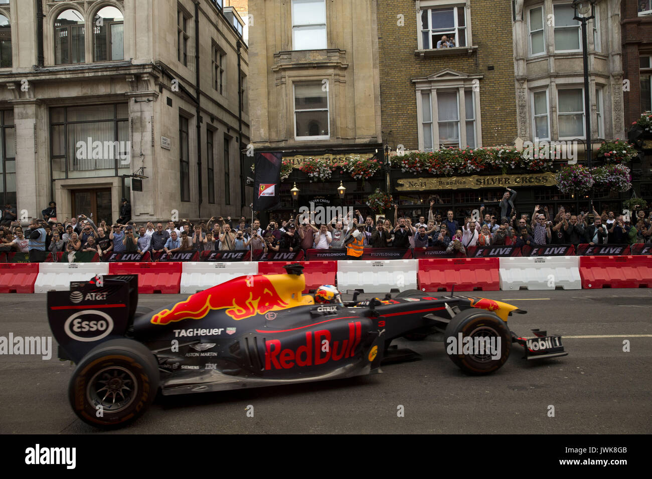F1 racing on Whitehall, London Featuring: Atmosphere Where: London ...