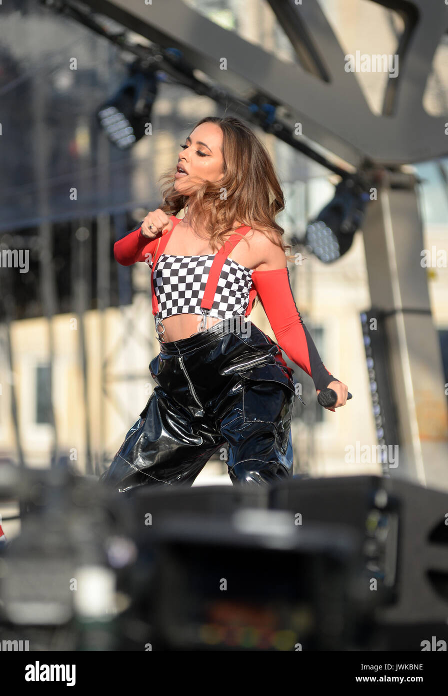 Little Mix perform at Formula One festival in Trafalgar Square ...