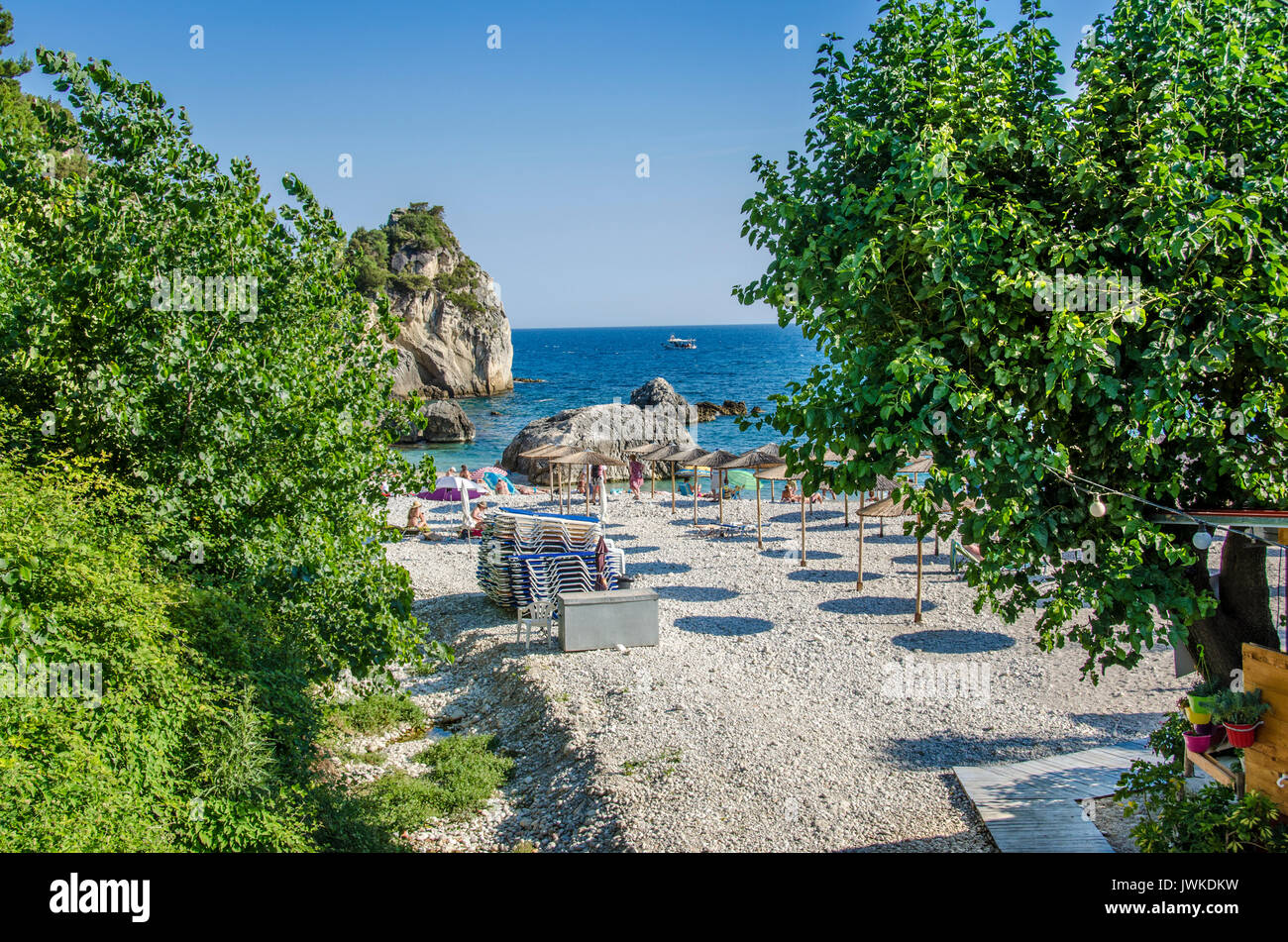 Krioneri Beach - Parga, Greece Stock Photo - Alamy