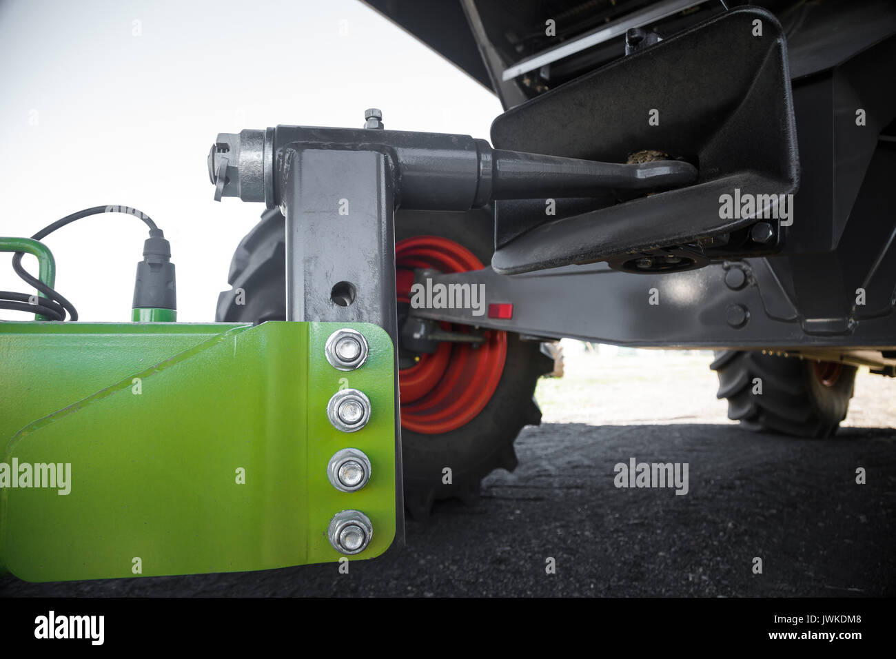 Assembly for combine harvester and trailer for the header Stock Photo ...