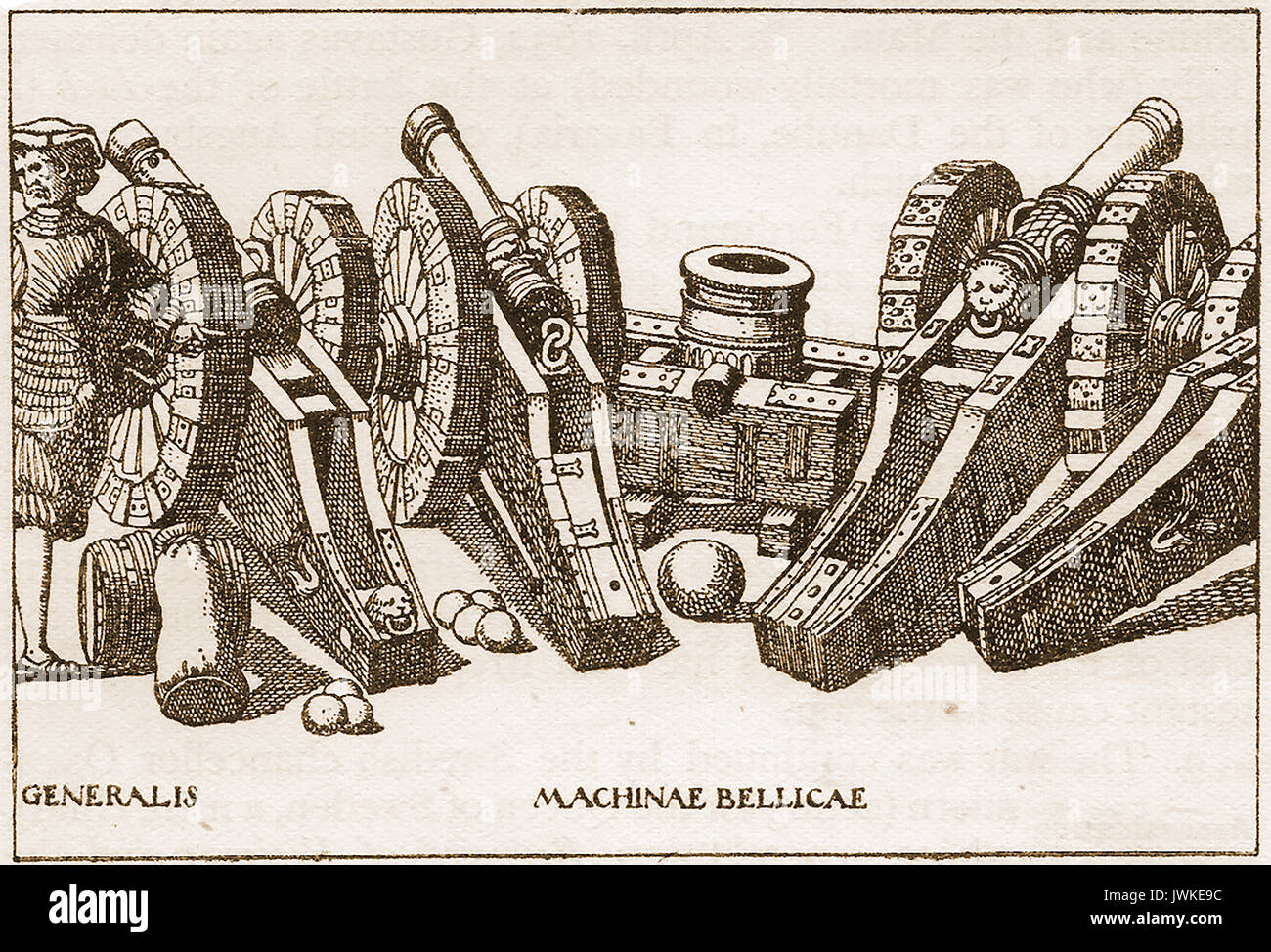 A pictorial illustration of cannons used during the 30 year War (1618 ...