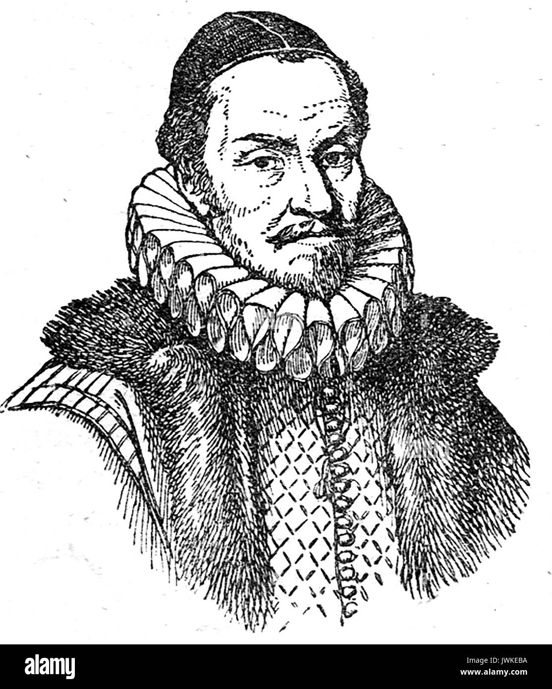 An early line drawing portrait of William of Orange Stock Photo - Alamy