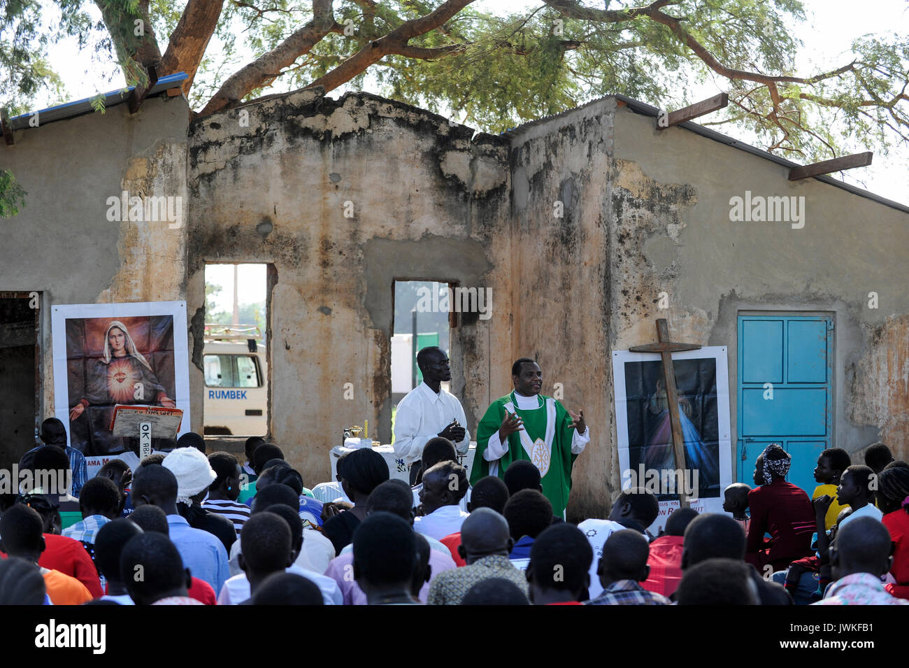 SOUTH SUDAN Bahr al Ghazal region , Lakes State, town Rumbek, sunday ...