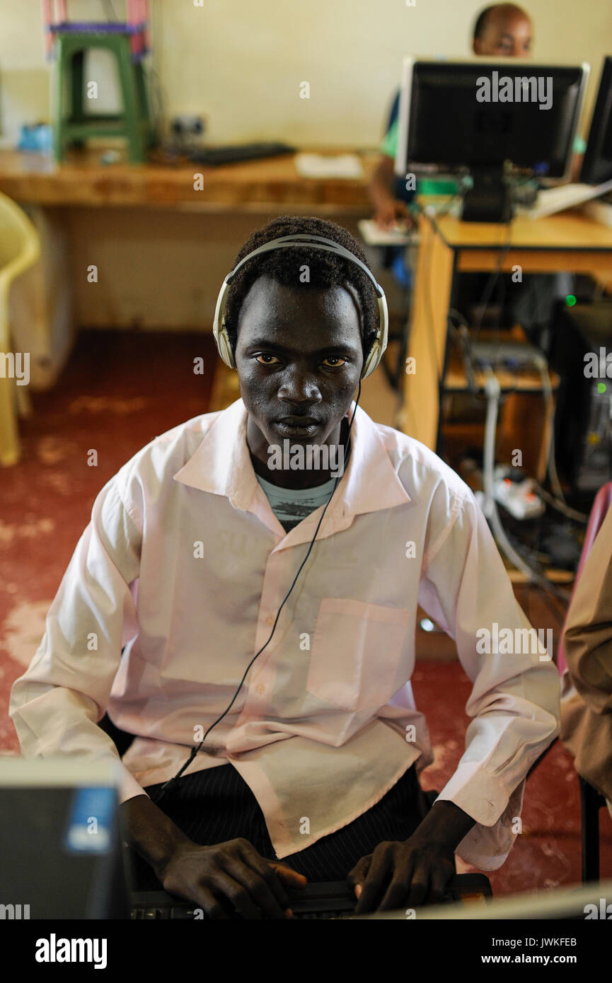 SOUTH SUDAN Bahr al Ghazal region , Lakes State, town Rumbek, computer ...