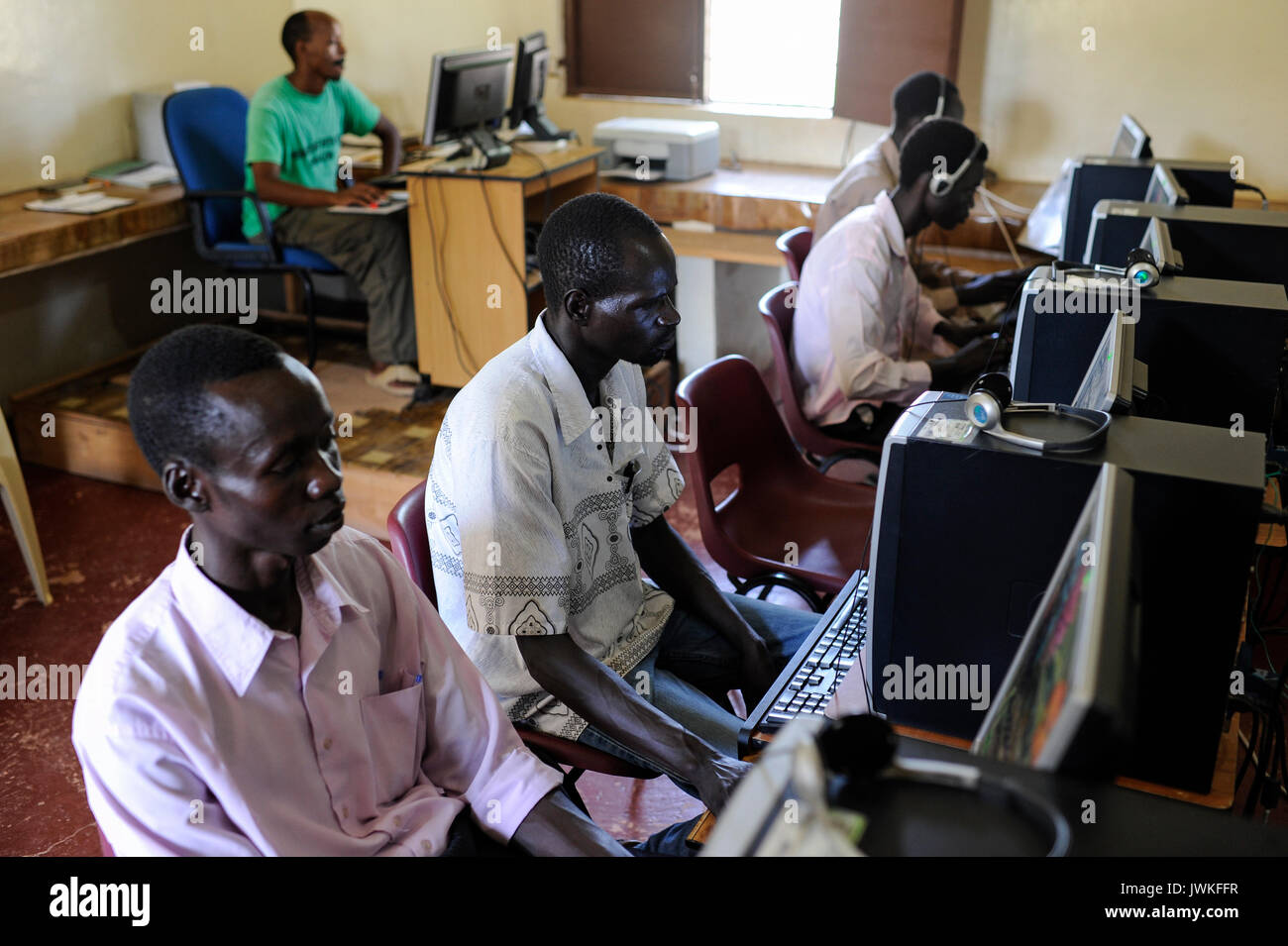 SOUTH SUDAN Bahr al Ghazal region , Lakes State, town Rumbek, computer ...