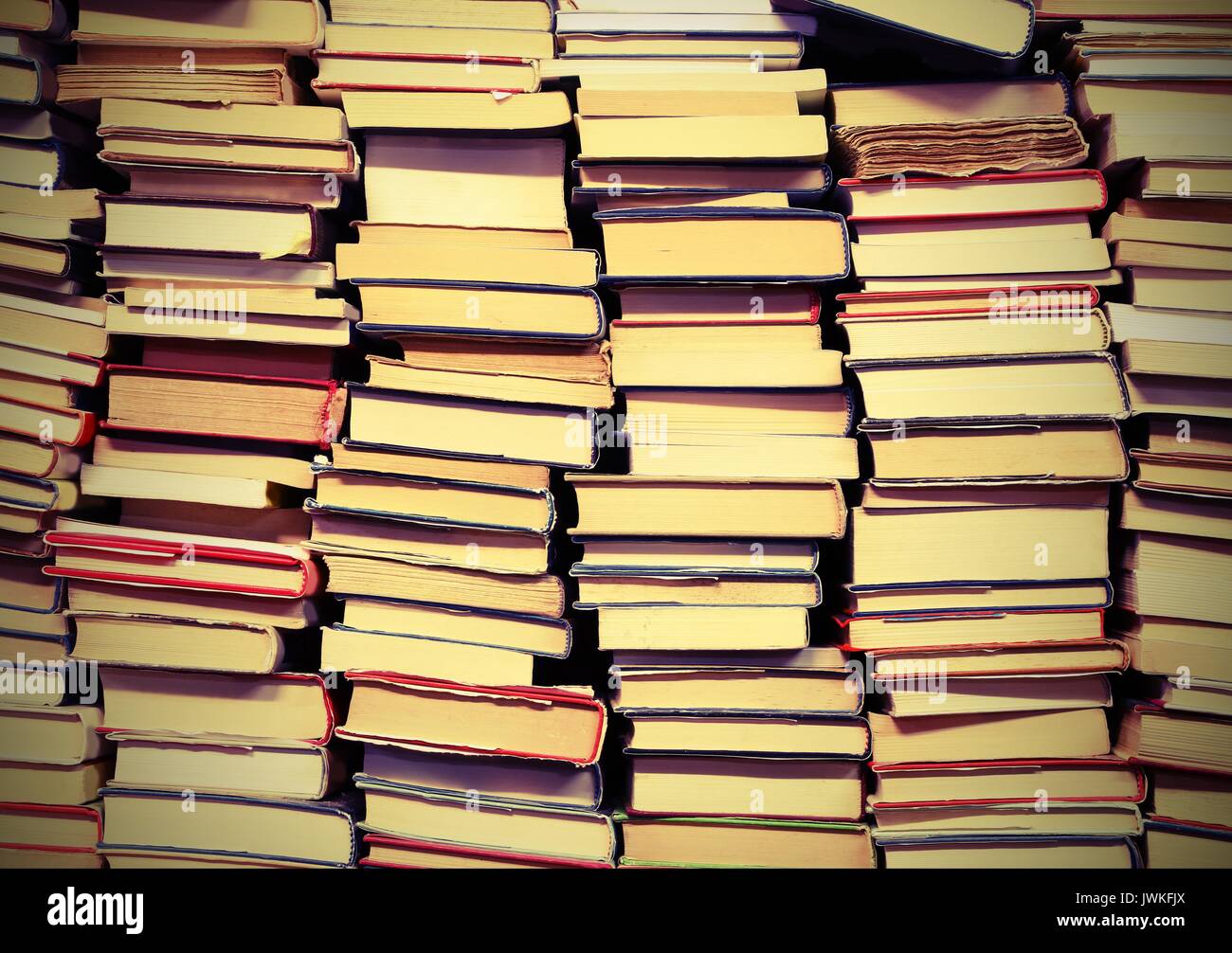 Many books with lots of pages to read during boring moments Stock Photo ...