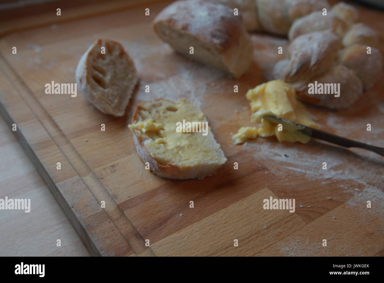 Baps crusty white golden hi-res stock photography and images - Alamy