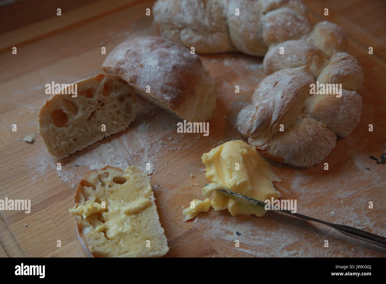 Baps crusty white golden hi-res stock photography and images - Alamy
