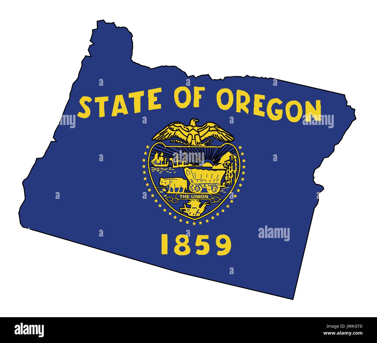 Oregon historic map hi-res stock photography and images - Alamy