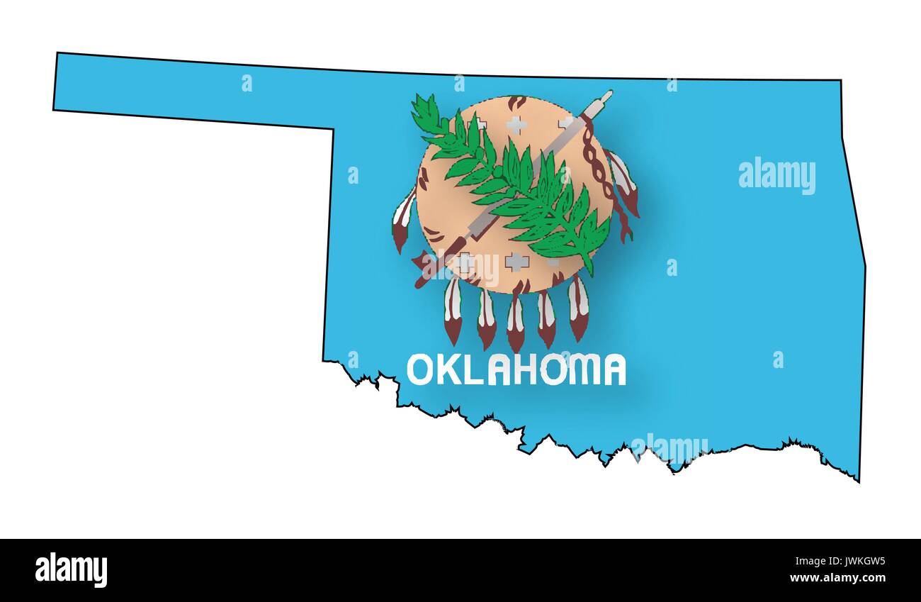 Oklahoma Flag Map High Resolution Stock Photography and Images - Alamy