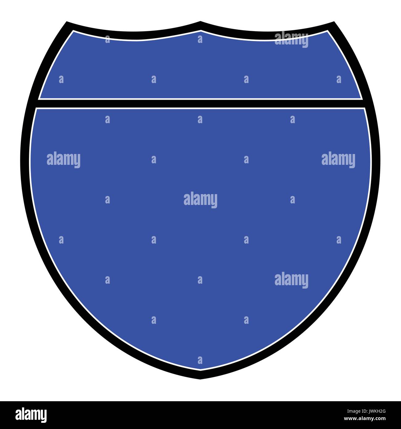 A blue interstate sign over a white background Stock Vector Image & Art ...