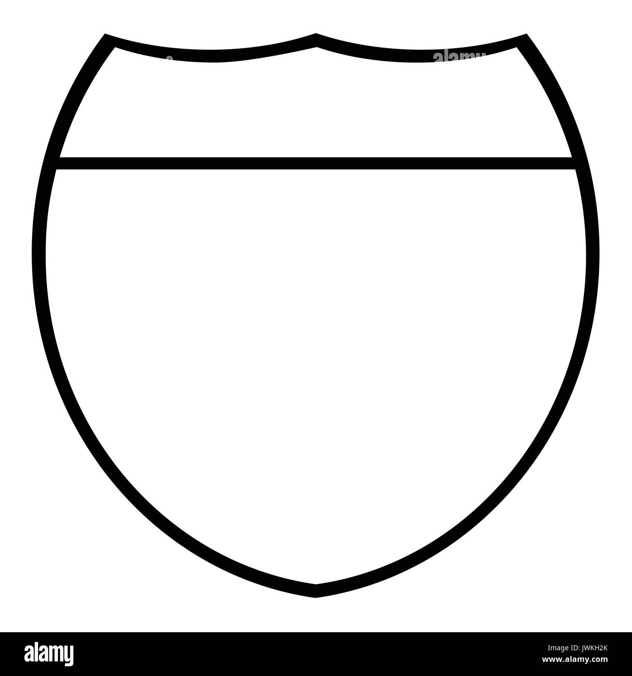 A white interstate sign over a white background Stock Vector Image ...