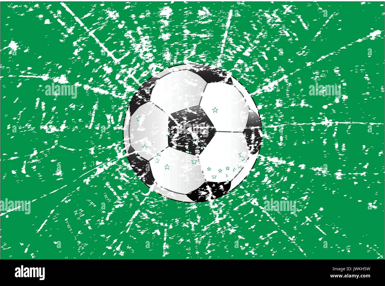 Typical football with a blue and white splatter style grunge background ...