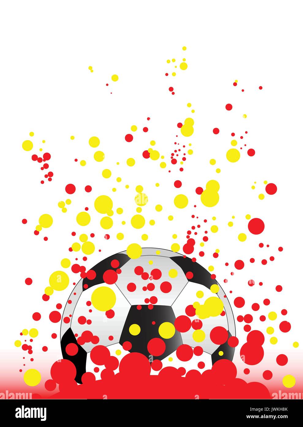 A typical soccer football with a splatter background Stock Vector Image ...