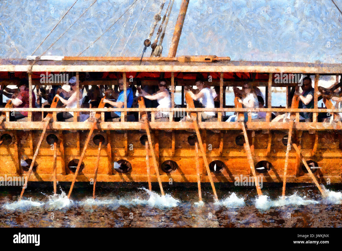 Trireme ship hi-res stock photography and images - Alamy