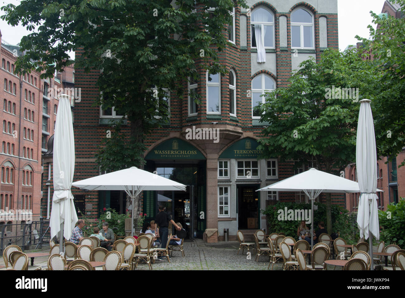 Lunch at the Wasserschloss tea house and cafe in the 1920s warehouse ...