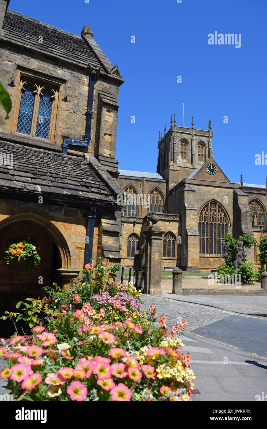 England sherborne is famous for its historic buildings hi-res stock ...