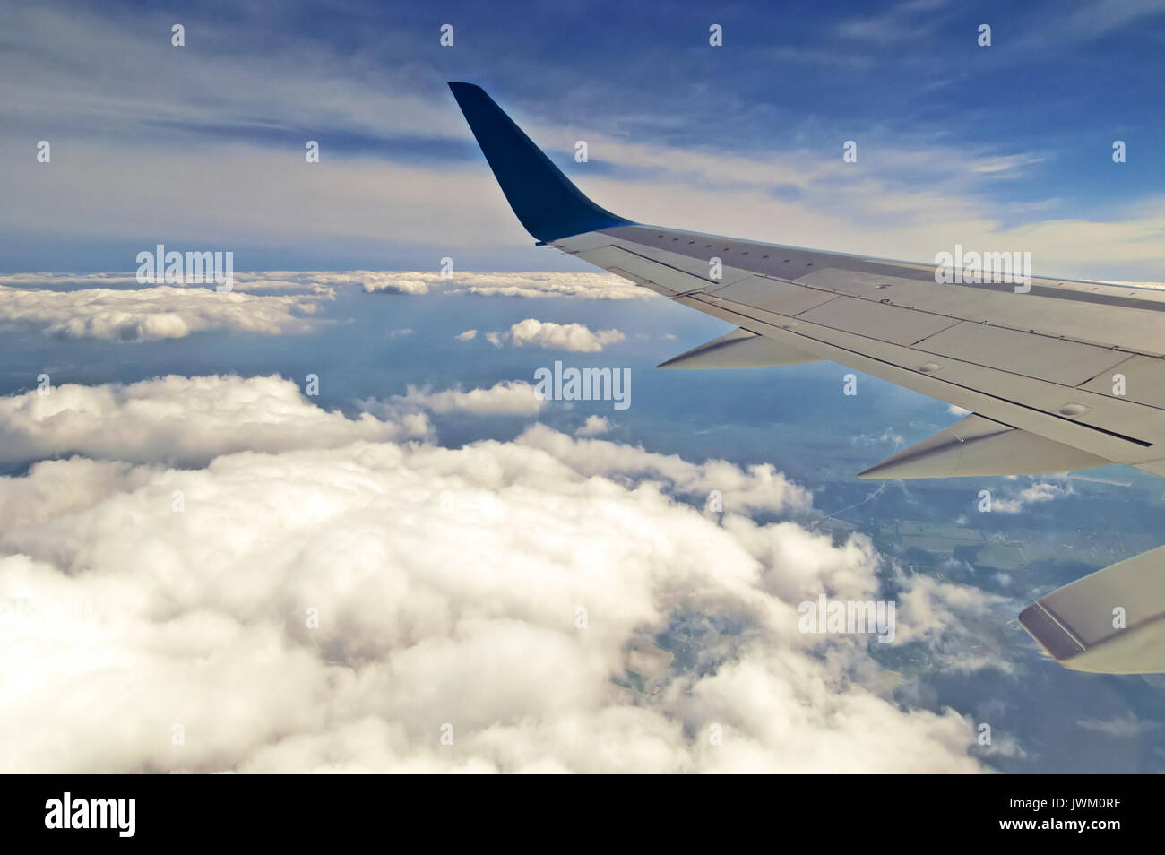 The view from the plane of the cloud over Italy, Europe Stock Photo - Alamy