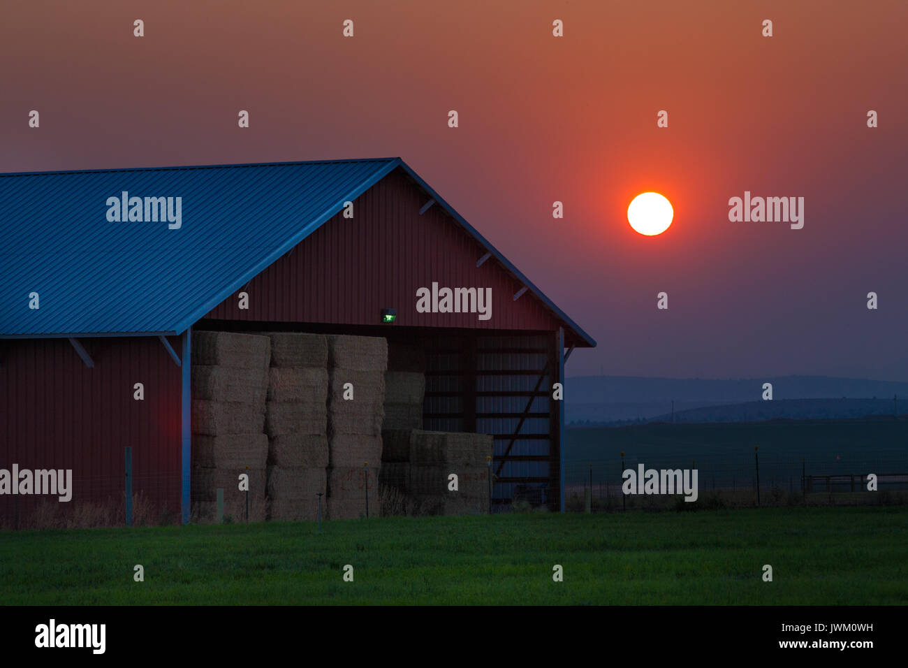 Fire red dawn sky forest hi-res stock photography and images - Alamy