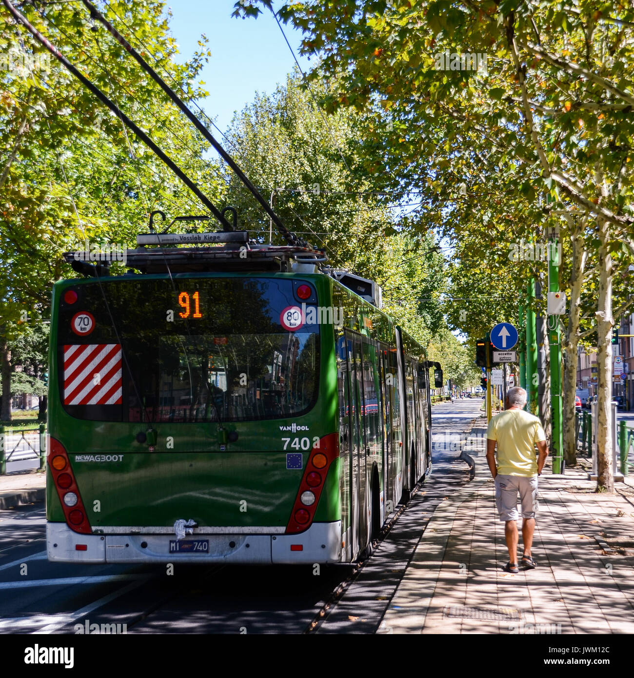 The number 91 bus in Milan, Italy is a 24 hour service on the ring-road ...